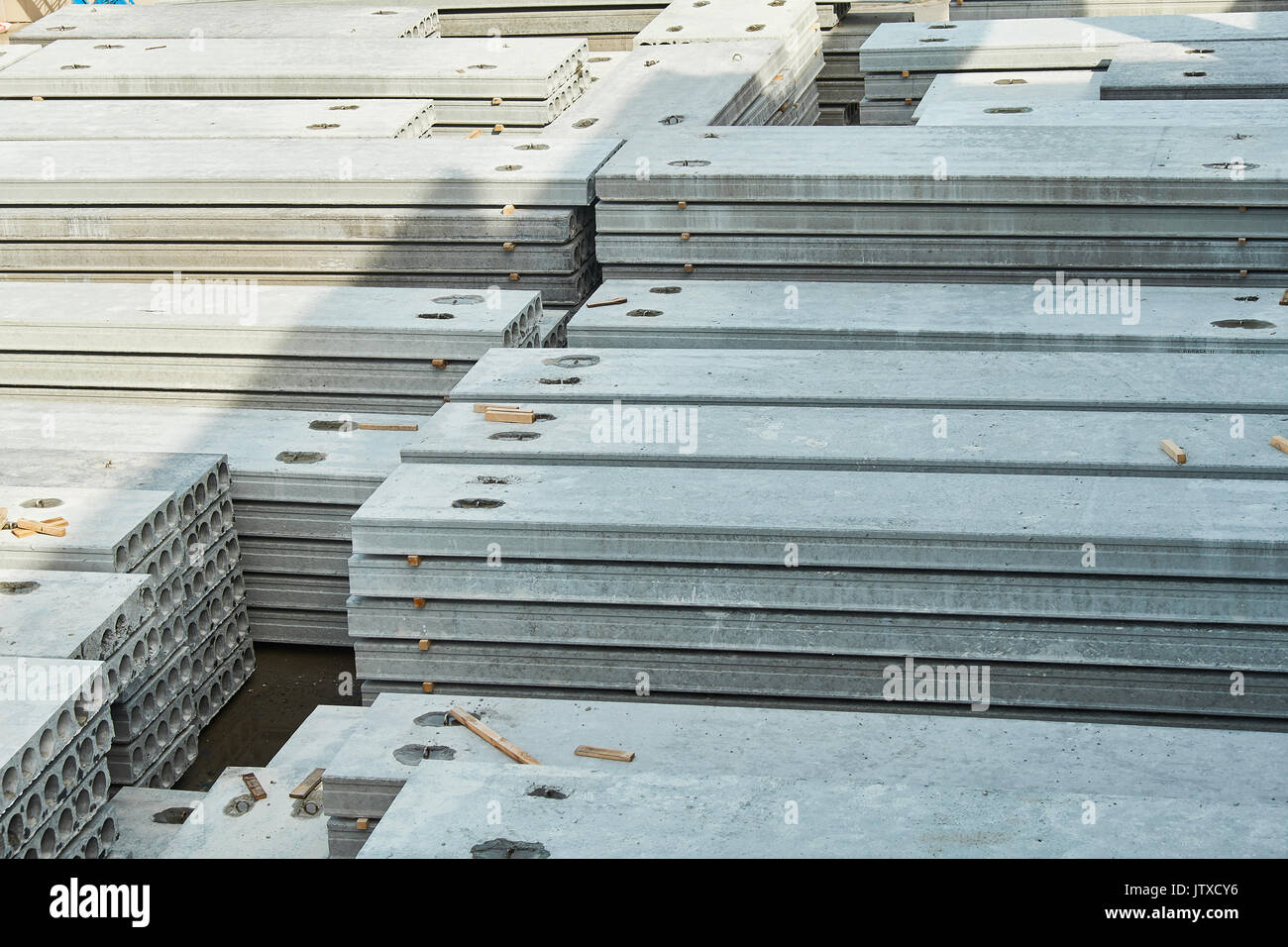 Manufacturing concrete slabs. reinforced concrete production Stock ...