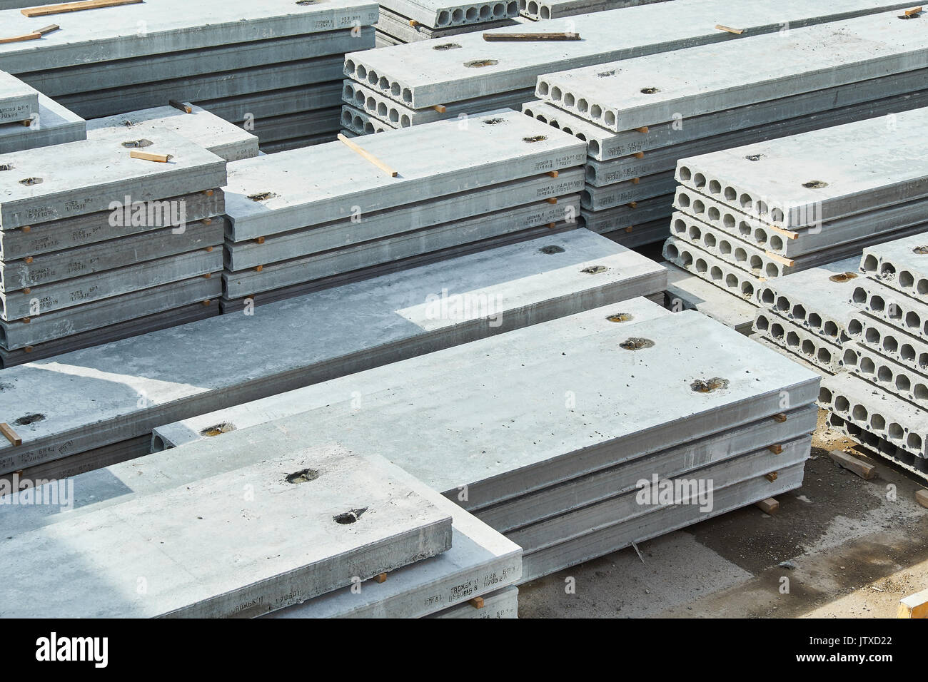 Manufacturing concrete slabs. reinforced concrete production Stock ...