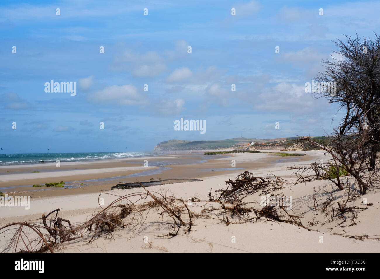 Beach near Wissant at the north of France in summer Stock Photo - Alamy