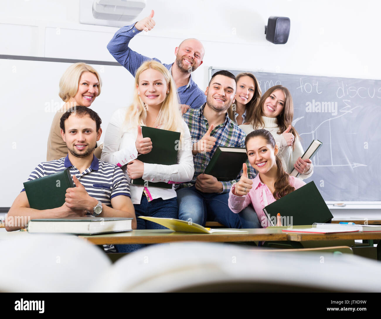 Happy Students In Classroom