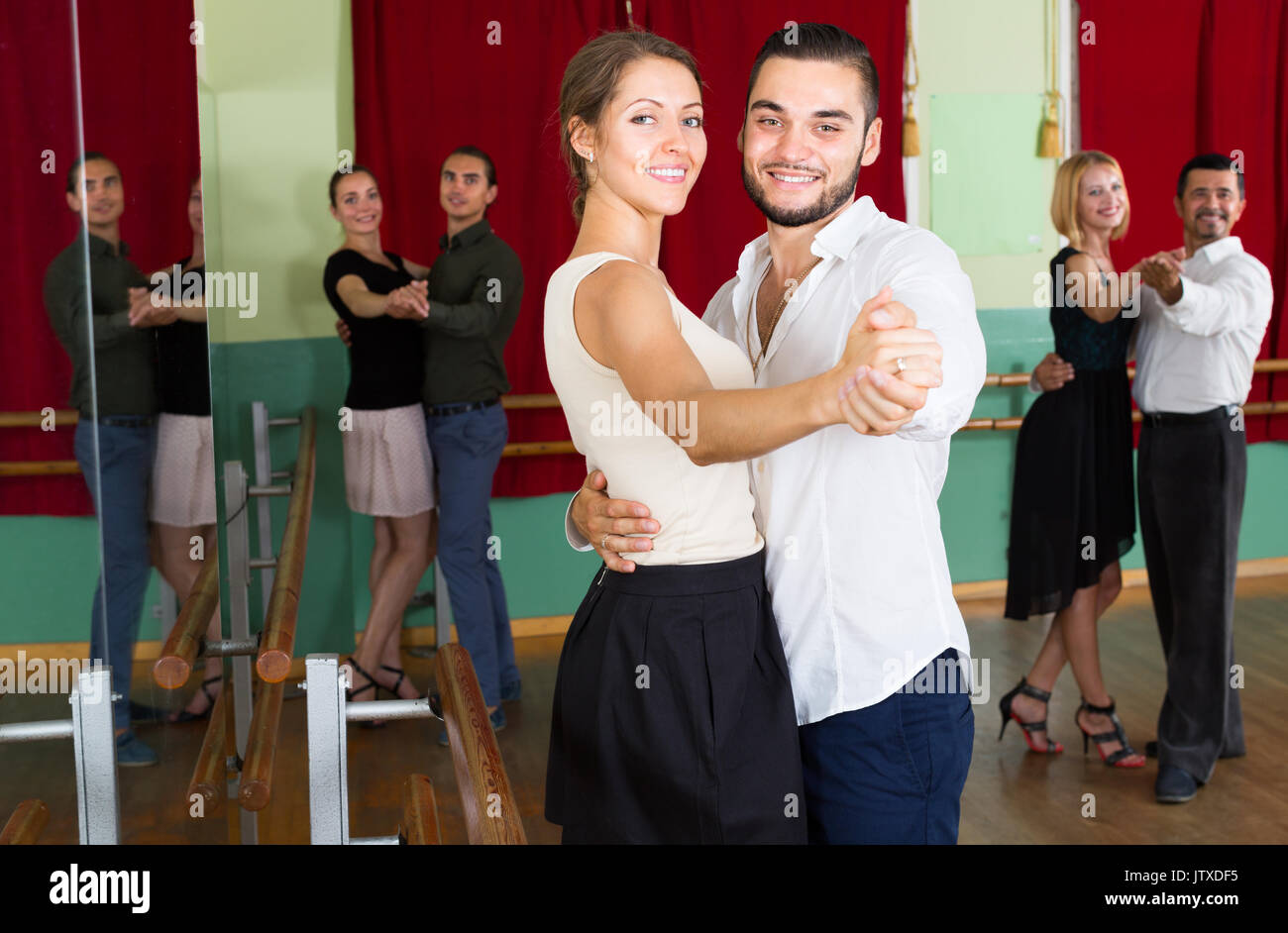 Adult woman ballroom dancing lesson hi-res stock photography and images ...