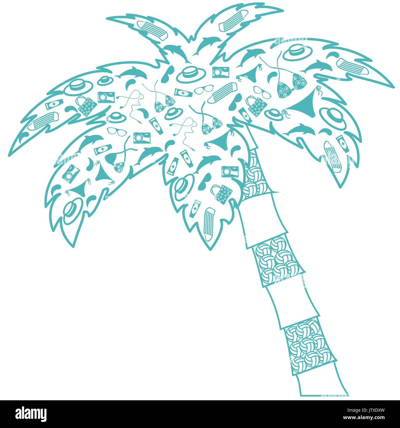 Offshore palm beach Stock Vector Images - Alamy