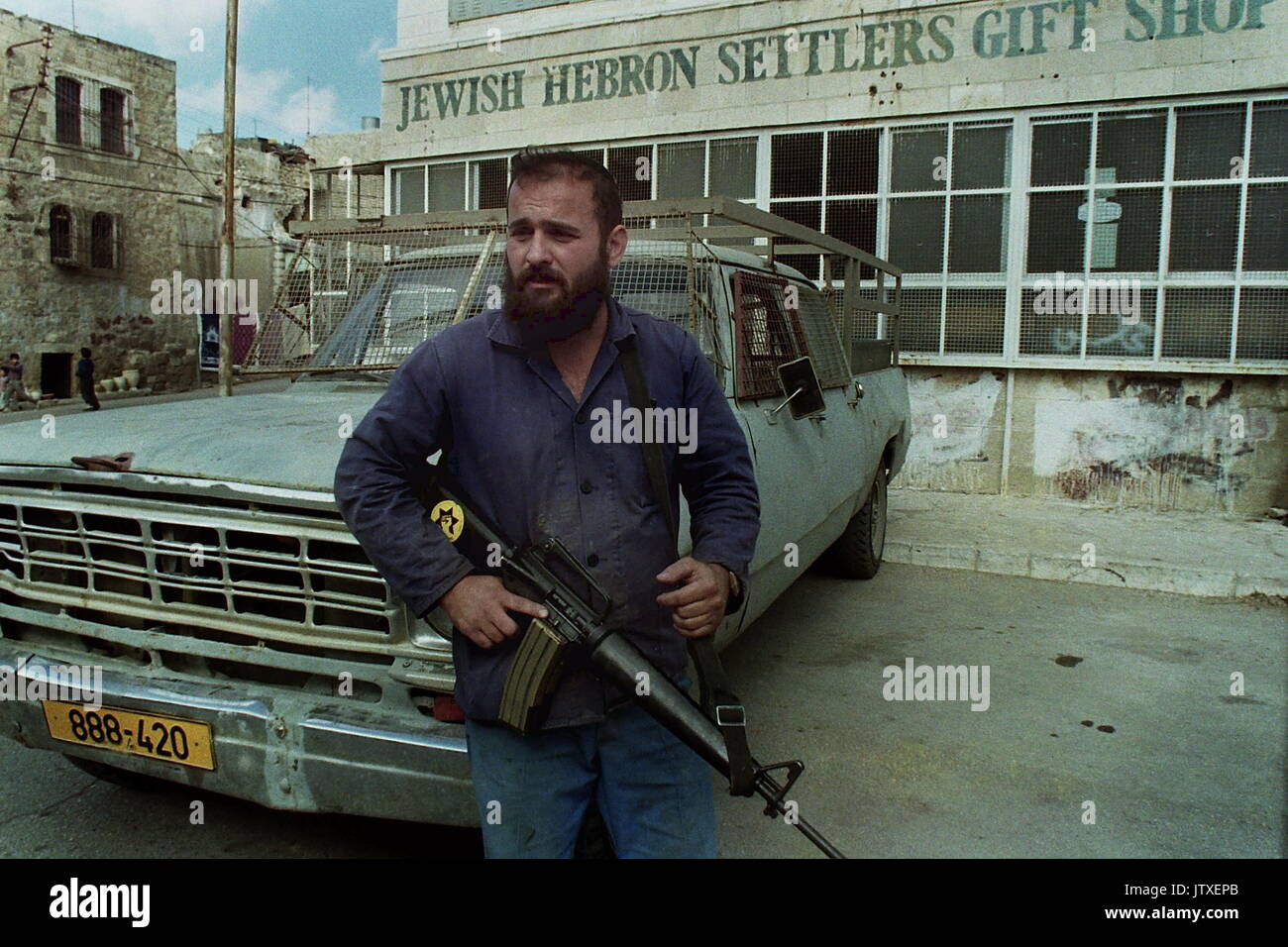 A Jewish settler and member of the Kach radical Orthodox Jewish ...