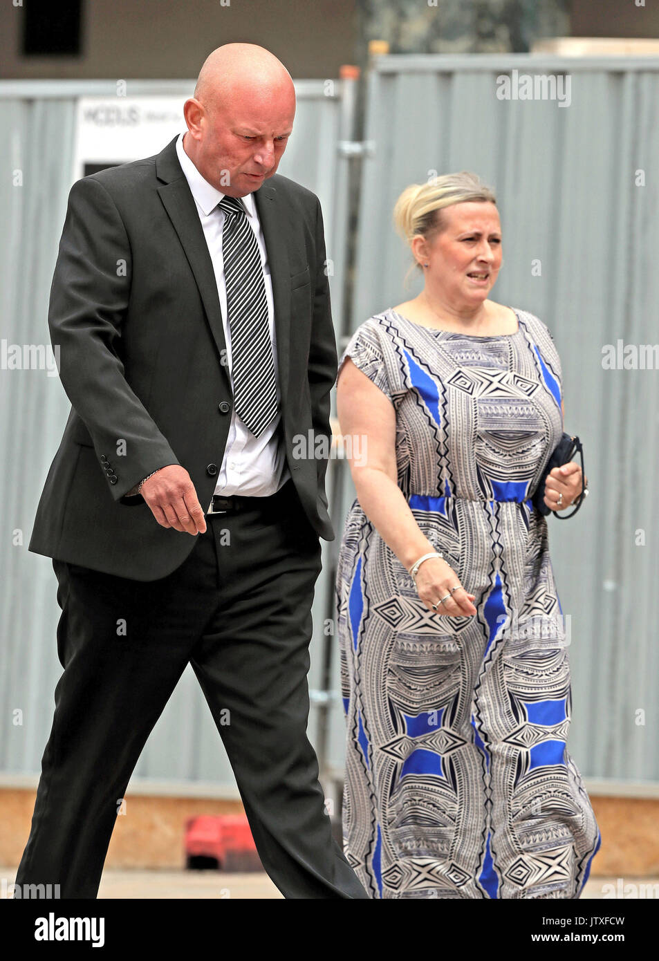 Partner deborah briton arriving liverpool crown court hi-res stock ...