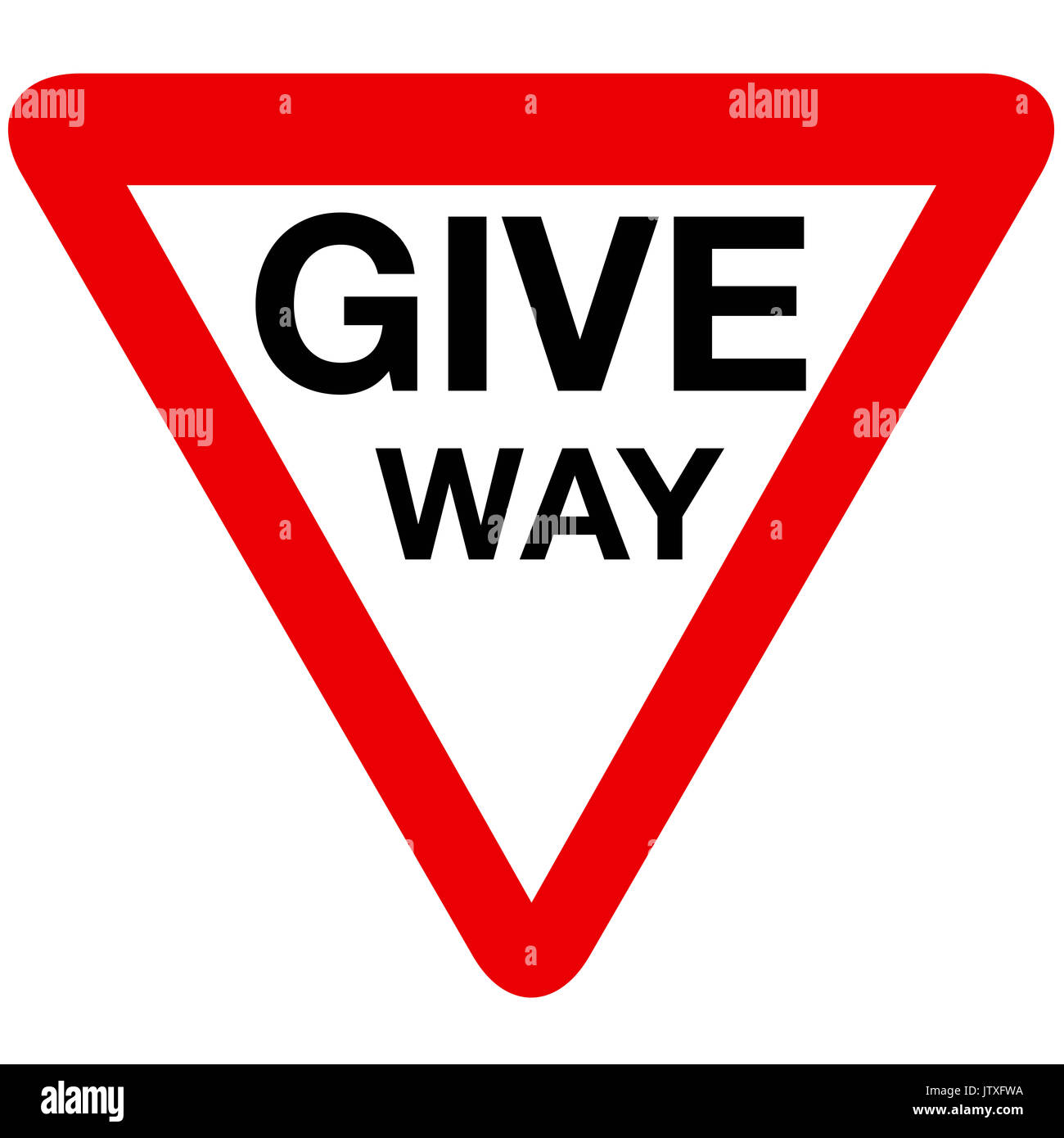 Uk give way road sign Cut Out Stock Images & Pictures - Alamy