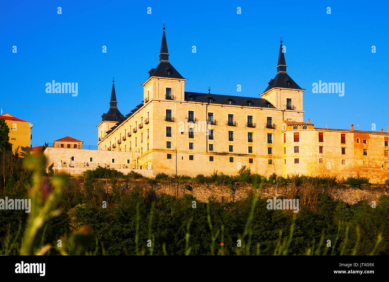 Ducal palace at Lerma in Lerma, Province of Burgos. Spain Stock Photo ...