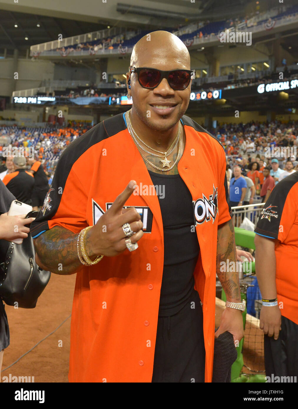 The All-Star and Legends Celebrity Softball Game at Marlins Park in ...