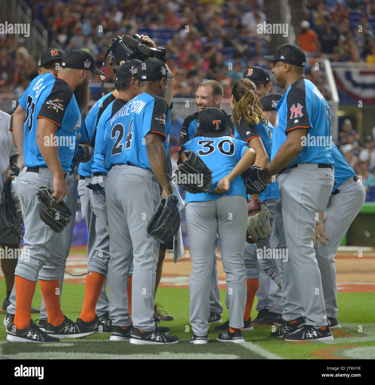 The All-Star and Legends Celebrity Softball Game at Marlins Park in ...