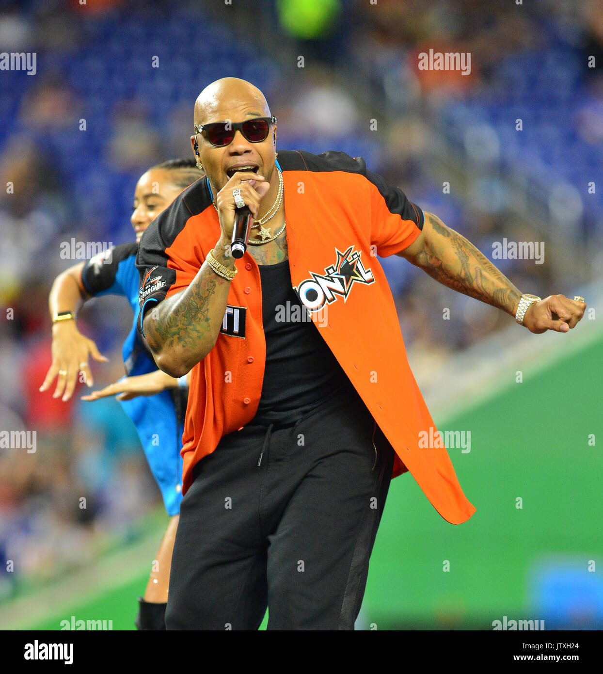 The All-Star and Legends Celebrity Softball Game at Marlins Park in ...