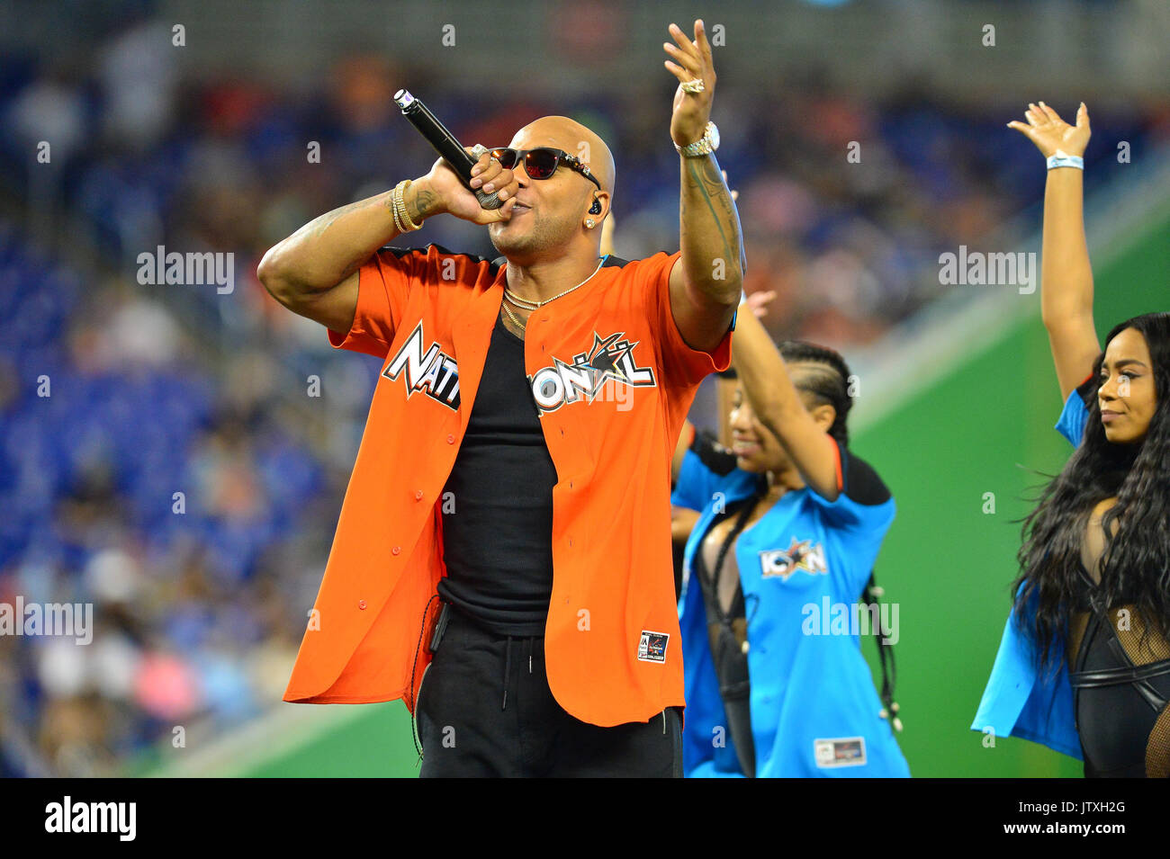 The All-Star and Legends Celebrity Softball Game at Marlins Park in ...