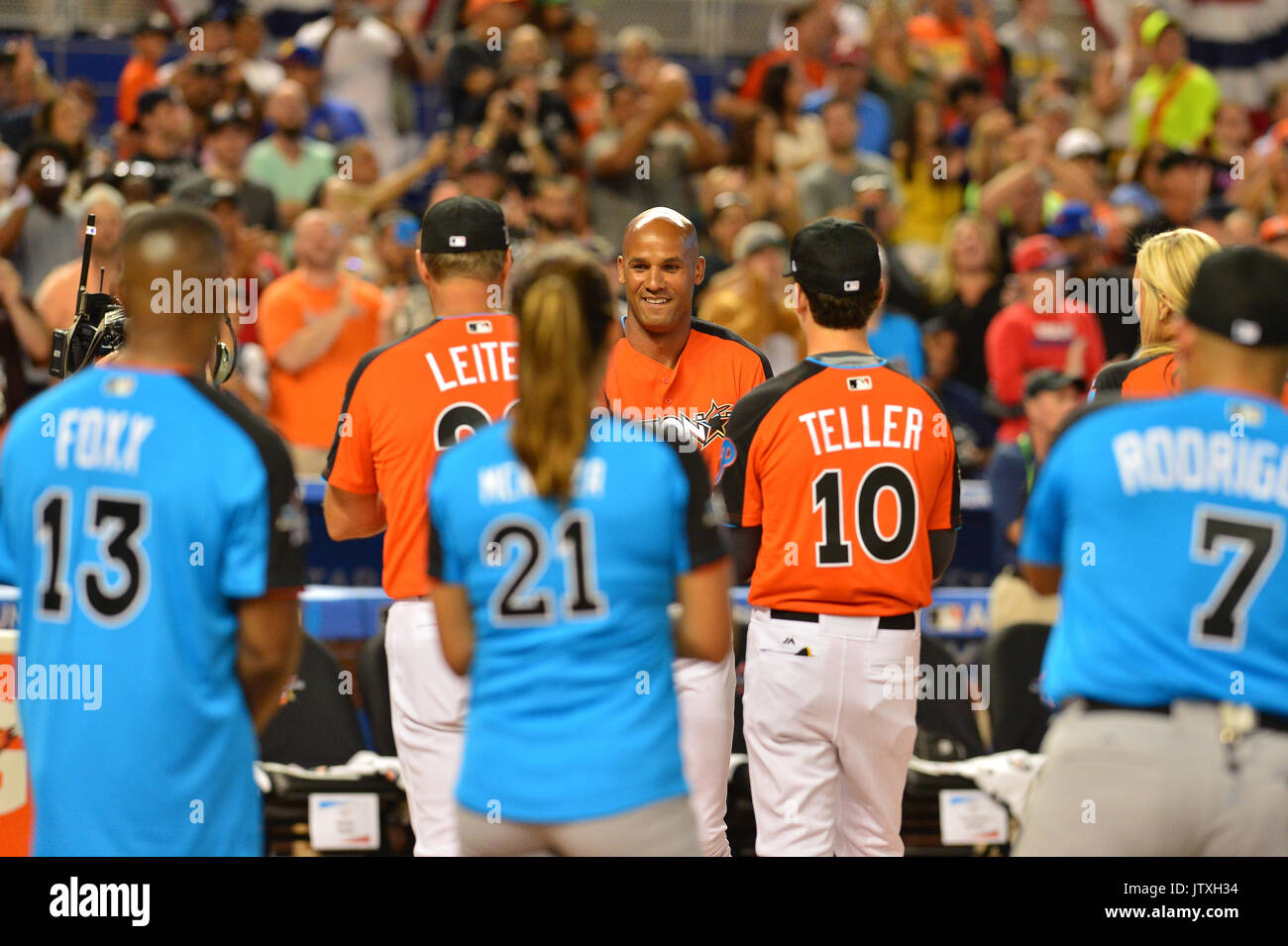 The All-Star and Legends Celebrity Softball Game at Marlins Park in ...