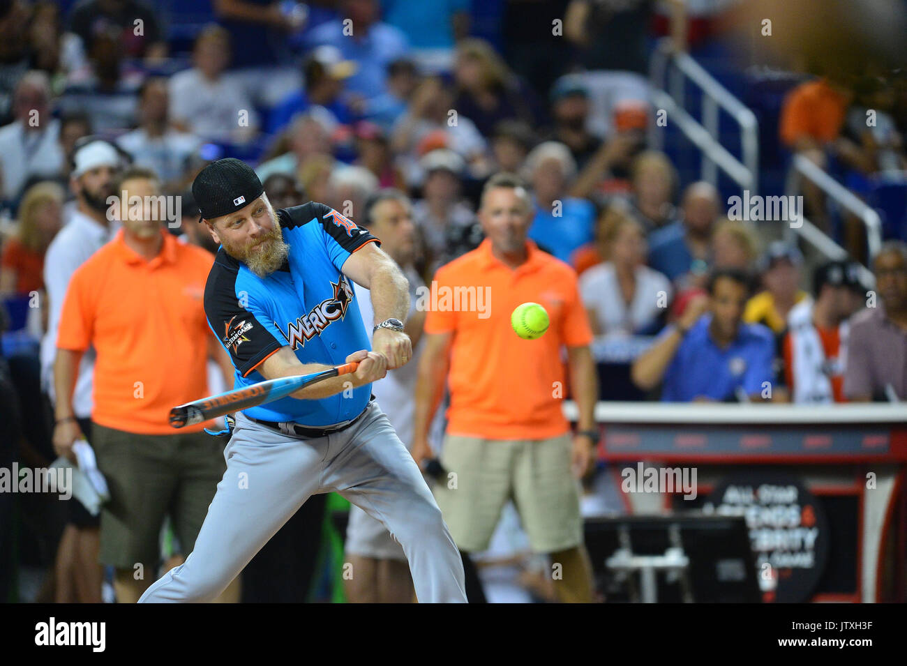 The All-Star and Legends Celebrity Softball Game at Marlins Park in ...