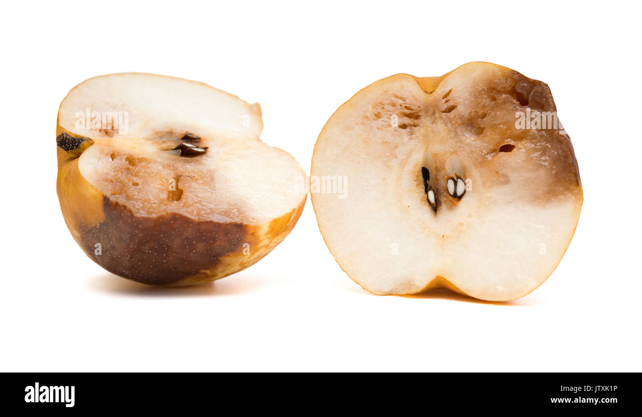 cut out rotten apple on white background with clipping path Stock Photo ...