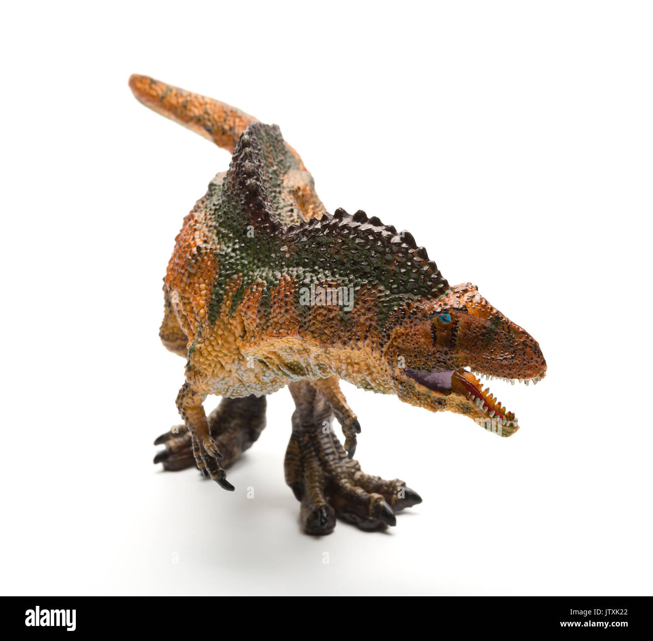 acrocanthosaurus toy with shadow on a white background Stock Photo - Alamy
