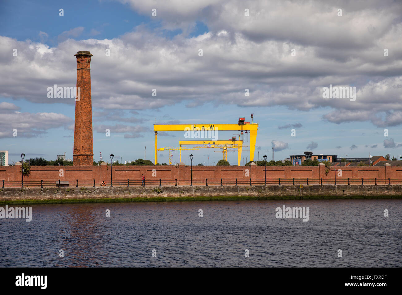 Belfast, a view of the old shipyard, Harland and Wolff Cranes (Samson ...
