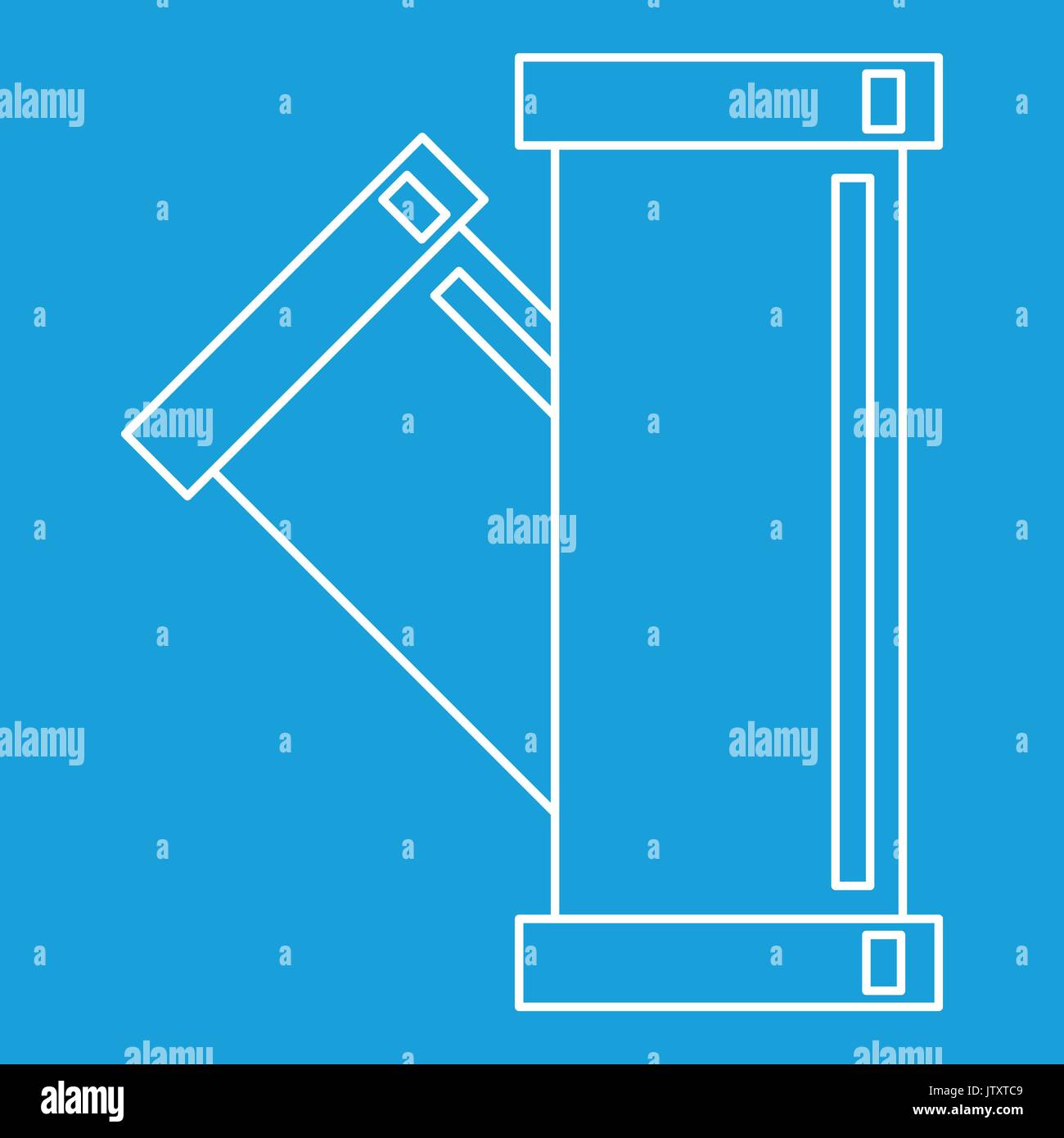 Tee plumbing fitting icon, outline style Stock Vector Image & Art - Alamy