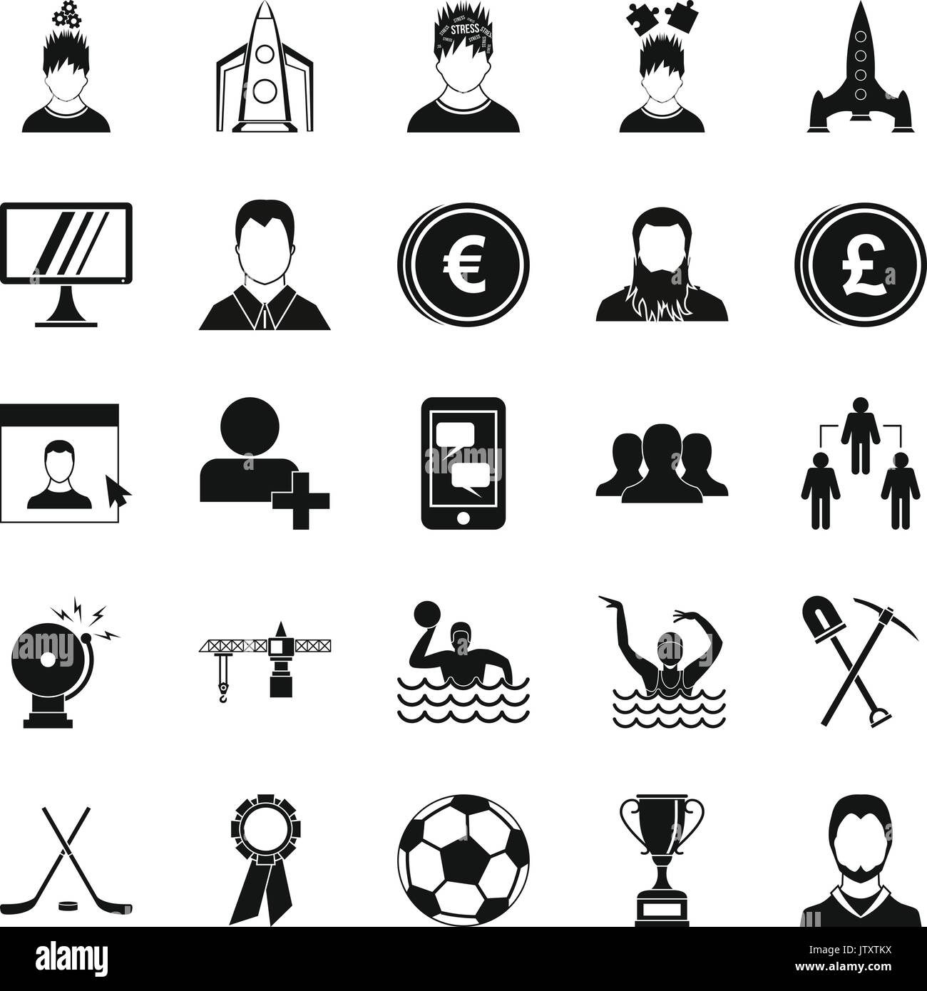Leader icons set, simple style Stock Vector Image & Art - Alamy