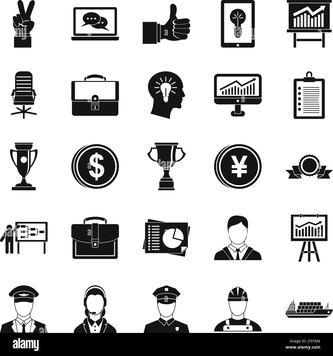 Principal icons set, simple style Stock Vector Image & Art - Alamy