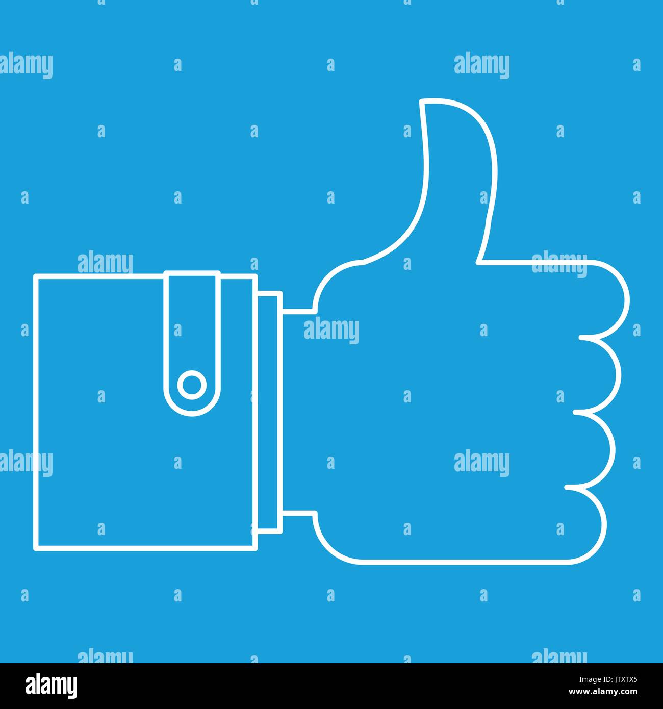 Approval and like sign icon, outline style Stock Vector Image & Art - Alamy