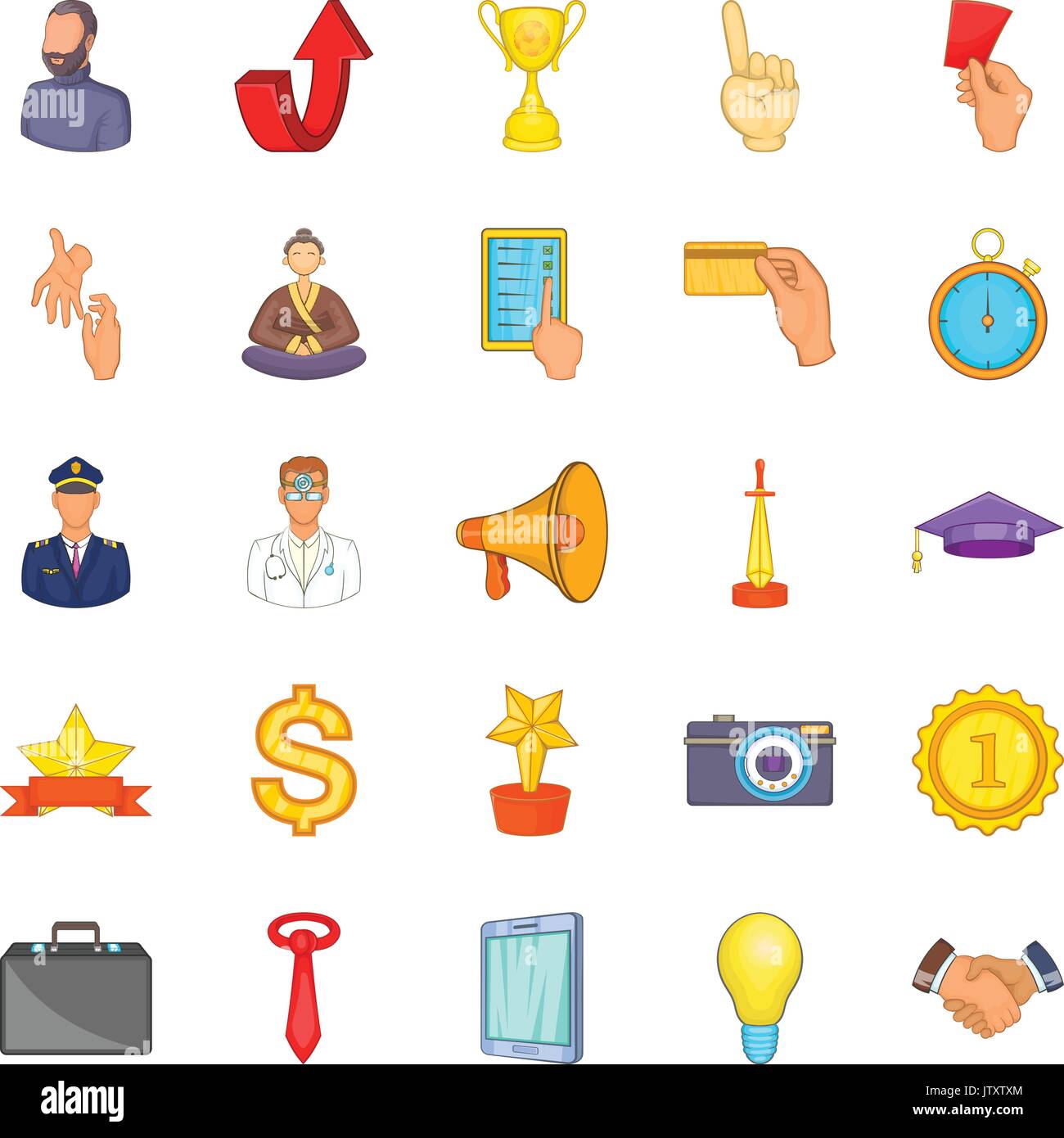 Administration icons set, cartoon style Stock Vector Image & Art - Alamy