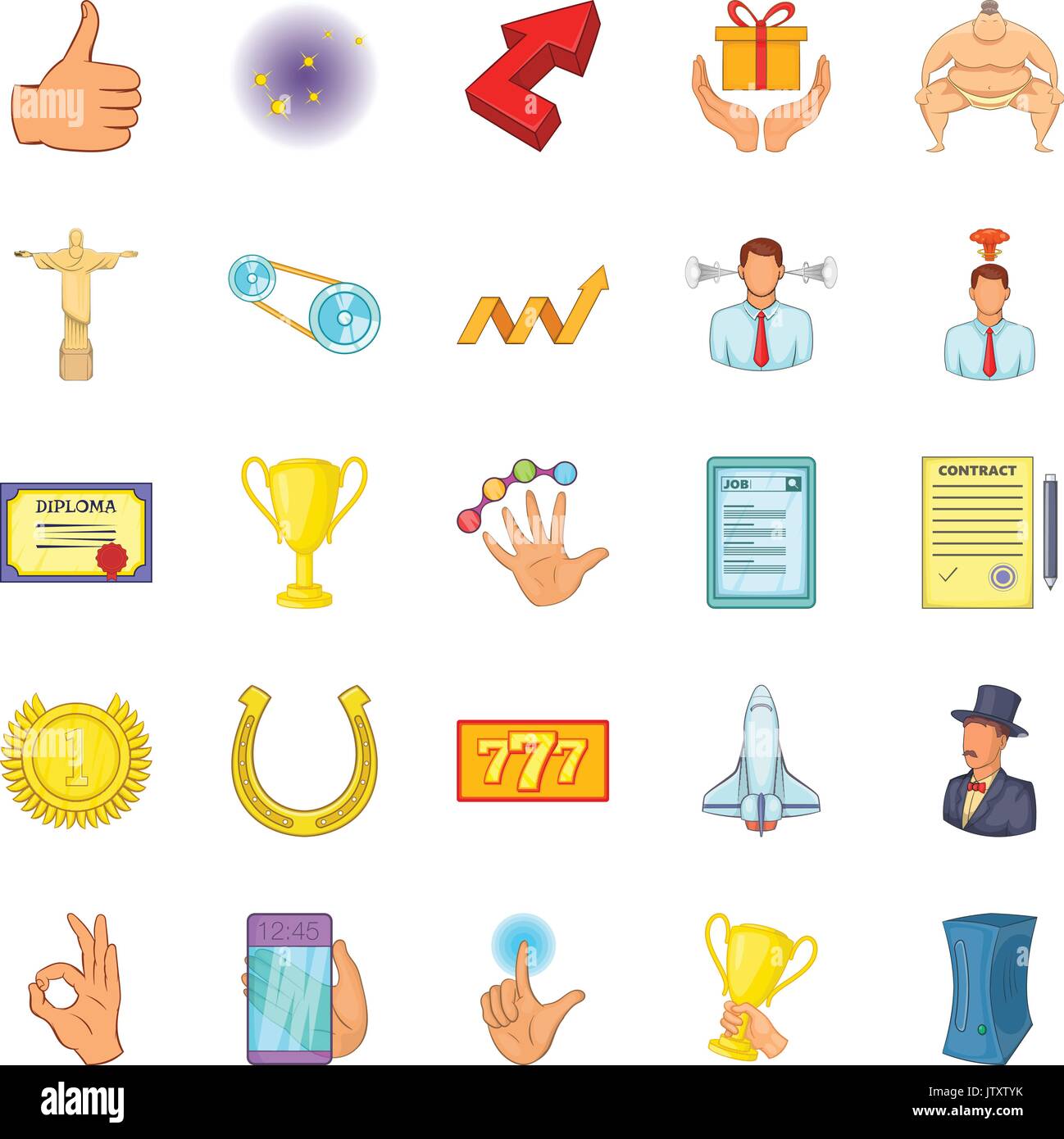 Management icons set, cartoon style Stock Vector Image & Art - Alamy