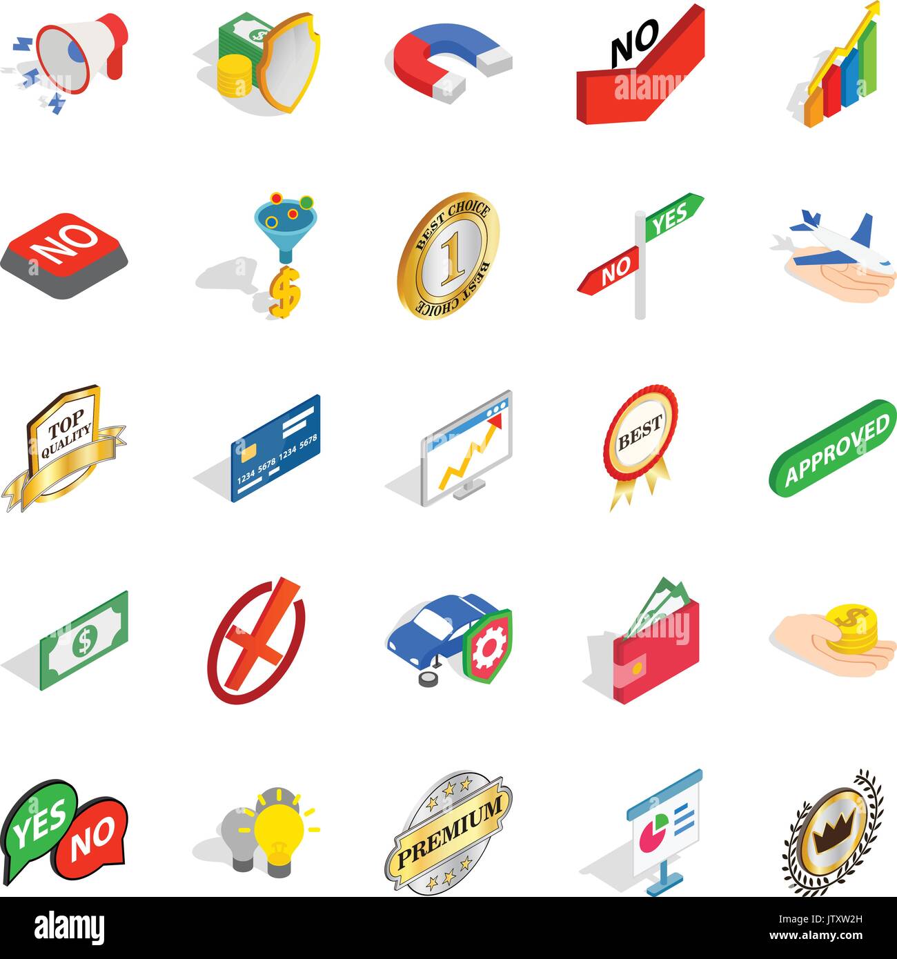 Guide icons set, isometric style Stock Vector Image & Art - Alamy