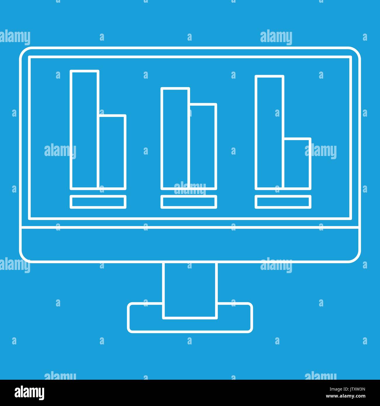 Growing business graph at computer screen icon Stock Vector Image & Art ...
