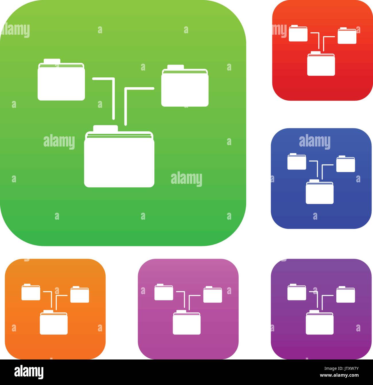 Folders structure set collection Stock Vector Image & Art - Alamy