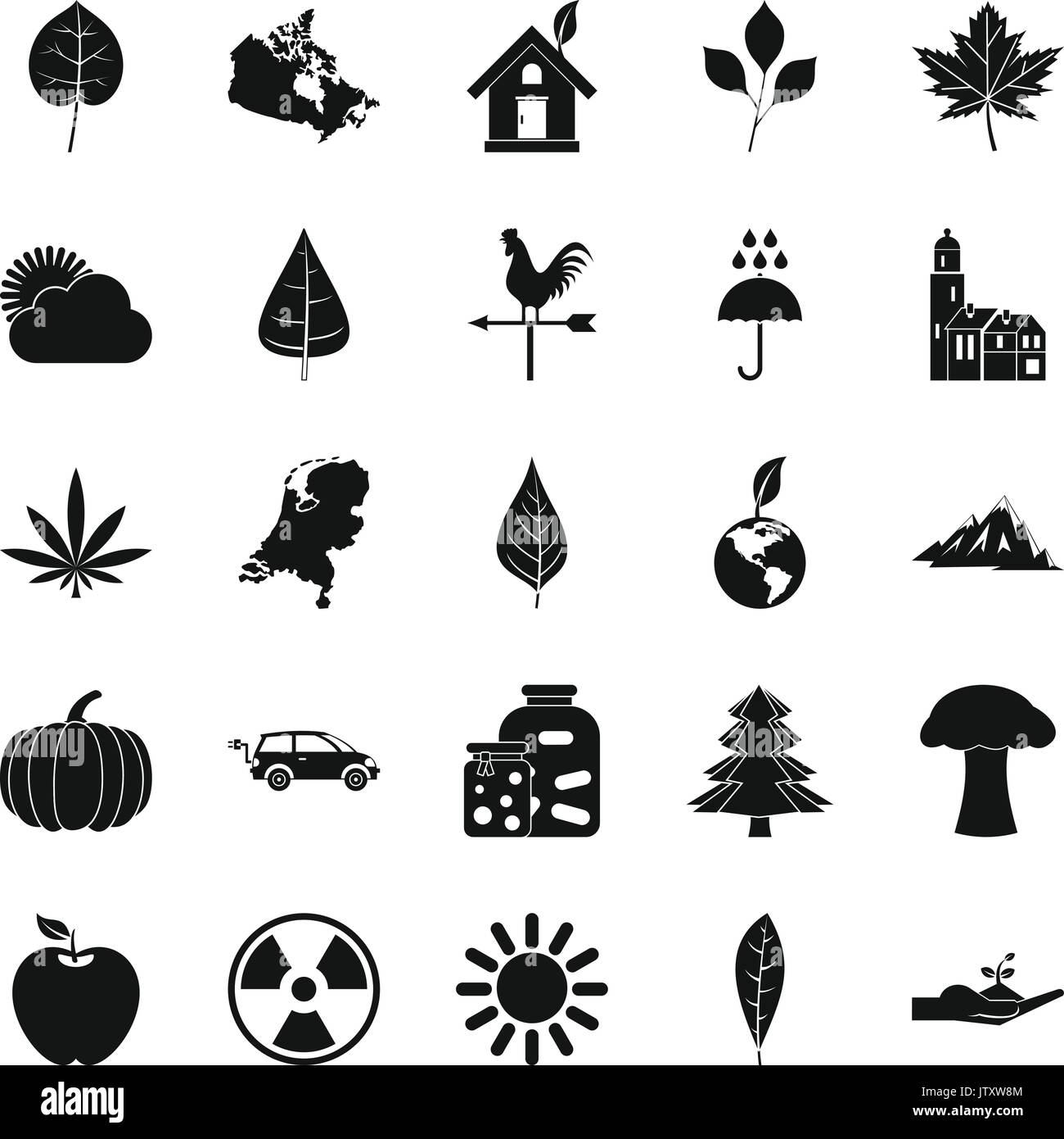 Sheet icons set, simple style Stock Vector Image & Art - Alamy