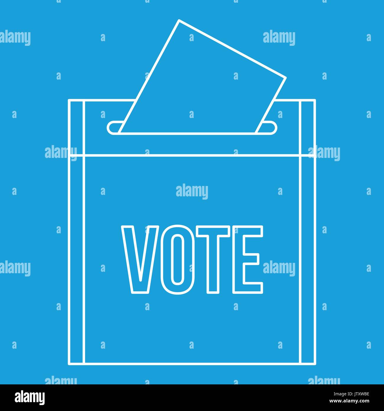 Vote box icon, outline style Stock Vector Image & Art - Alamy