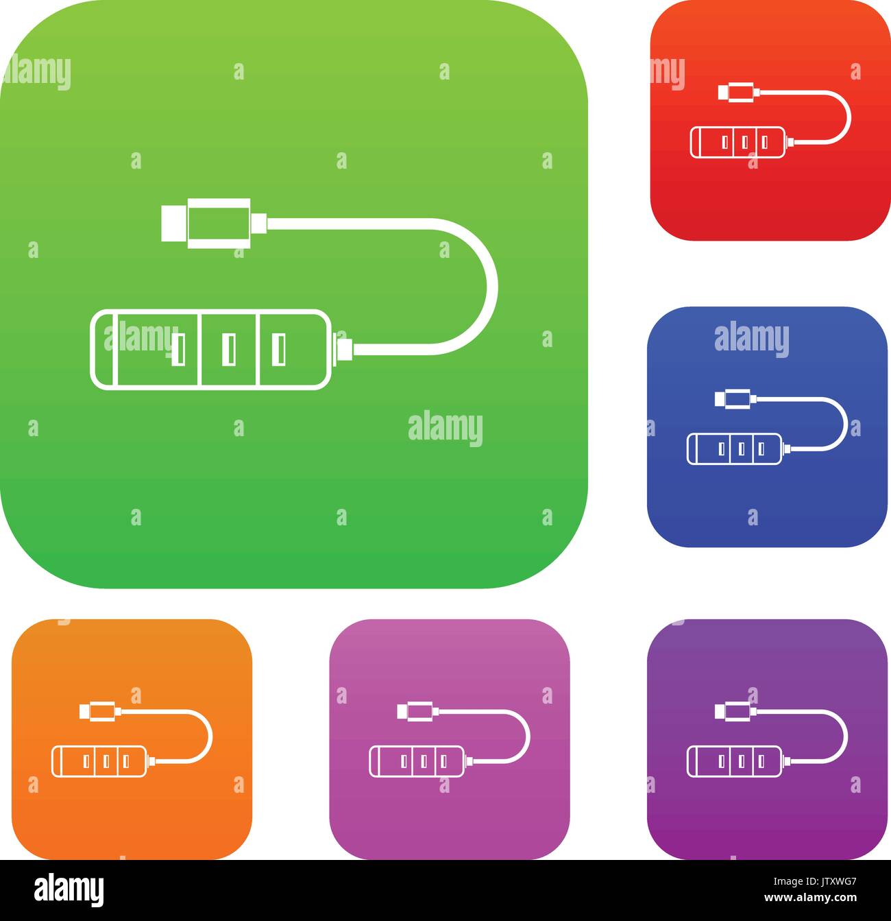 USB adapter connectors set collection Stock Vector Image & Art - Alamy