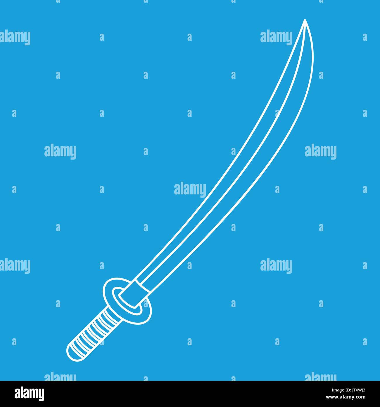 Katana icon, outline style Stock Vector Image & Art - Alamy
