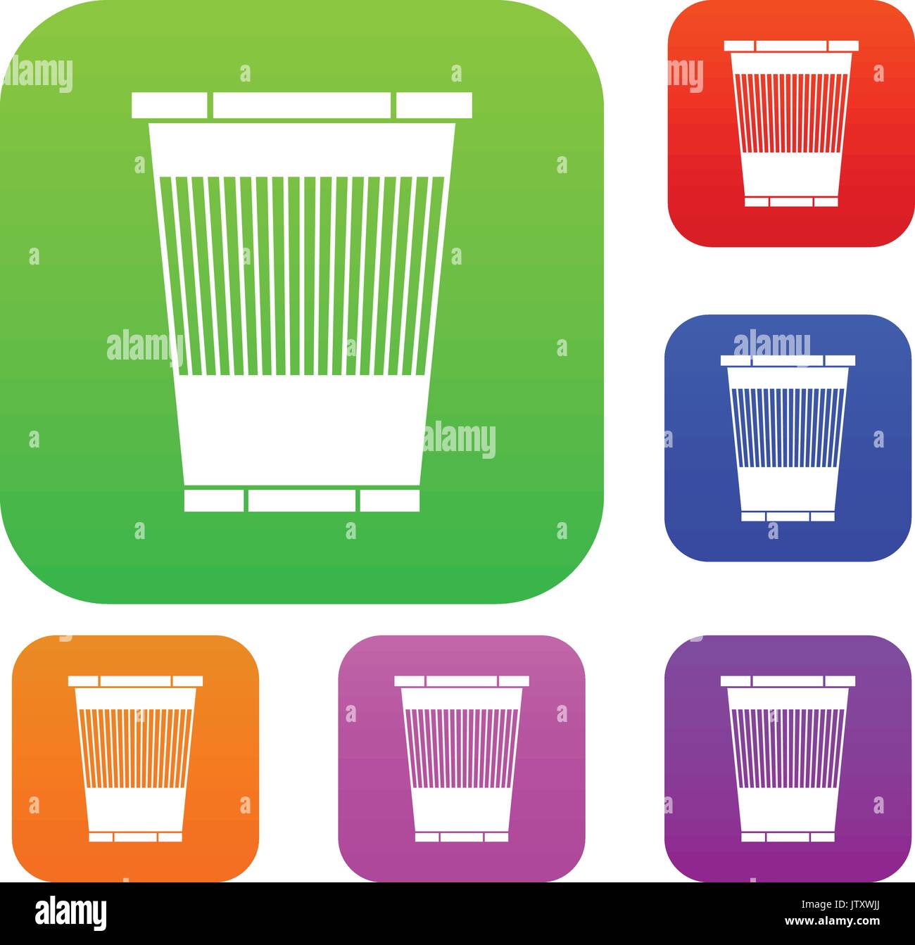 Trash can set collection Stock Vector Image & Art - Alamy