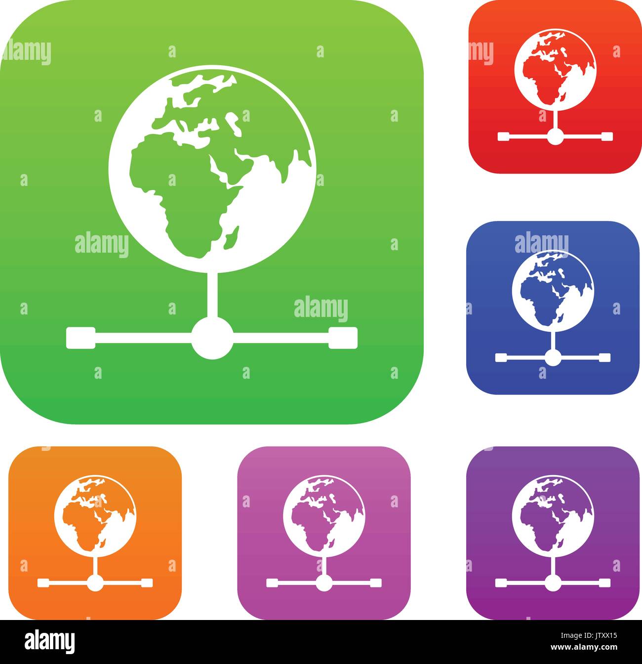 Globe set collection Stock Vector Image & Art - Alamy