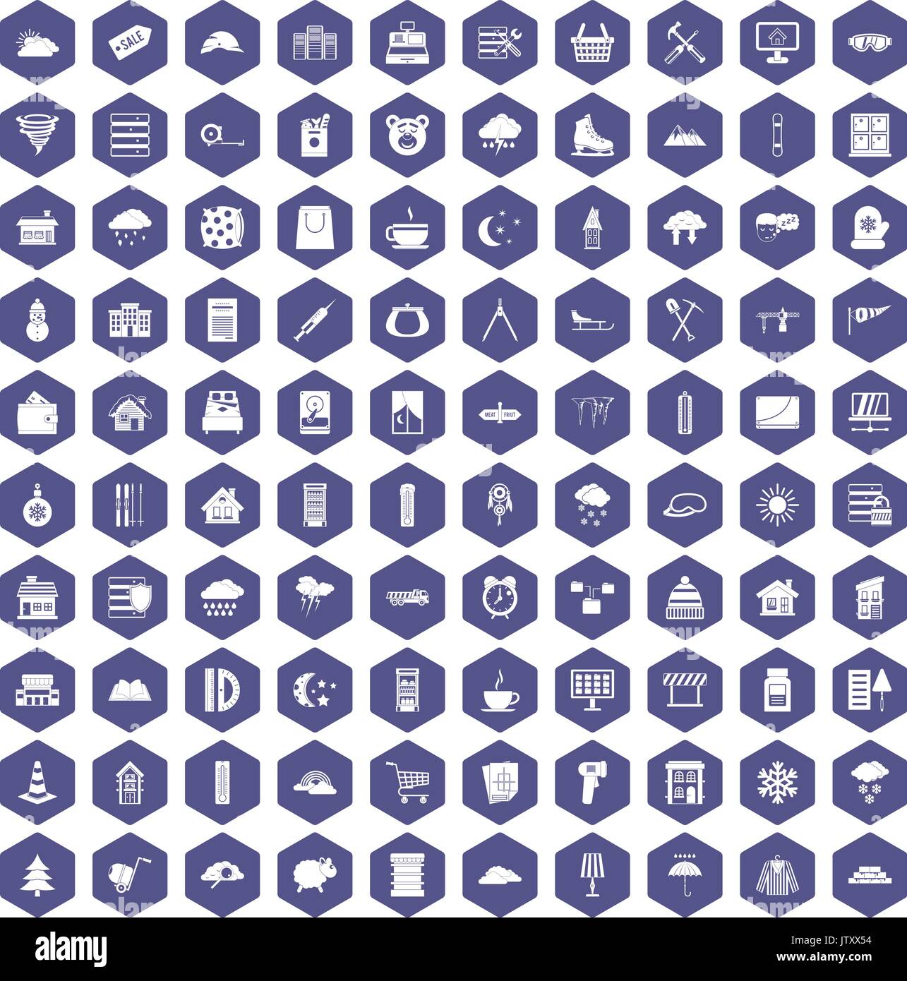 100 windows icons hexagon purple Stock Vector Image & Art - Alamy