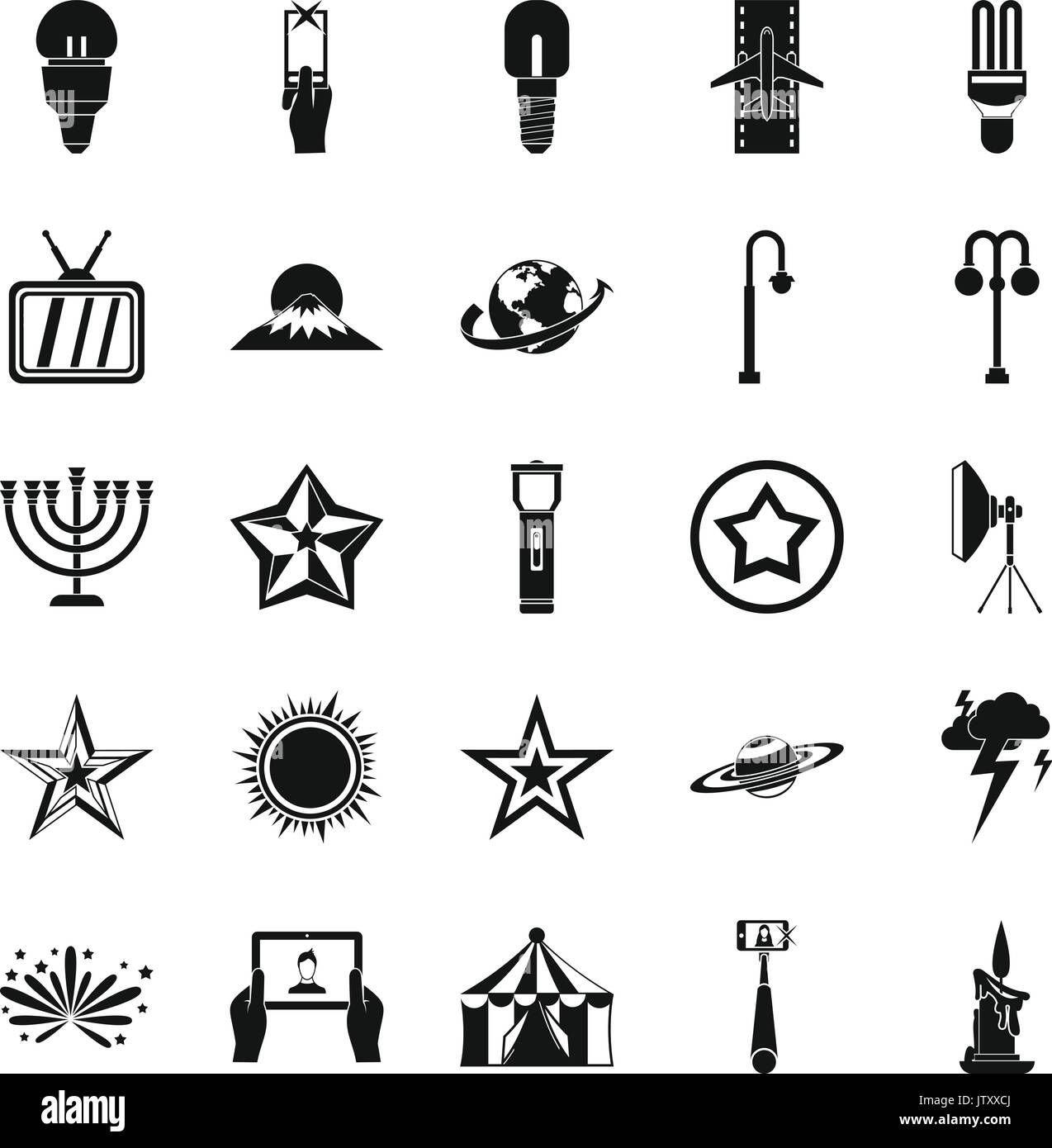 Blaze icons set, simple style Stock Vector Image & Art - Alamy