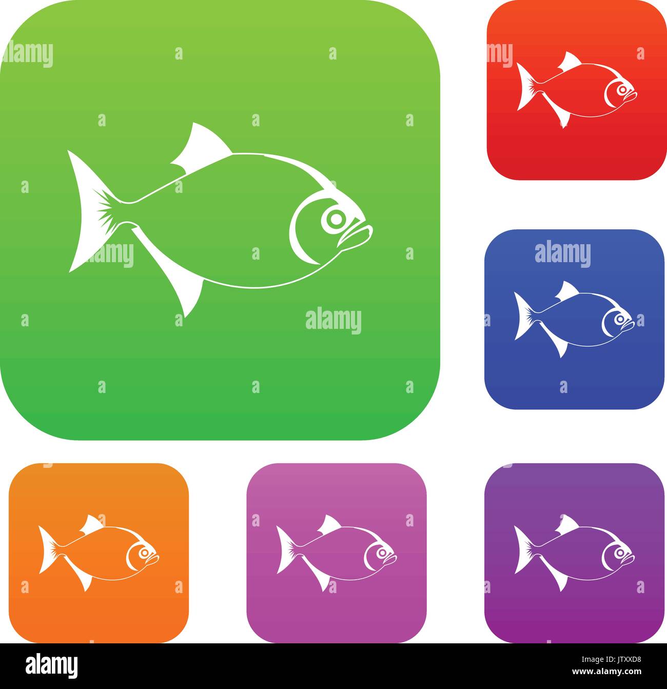 Fish set collection Stock Vector Image & Art - Alamy