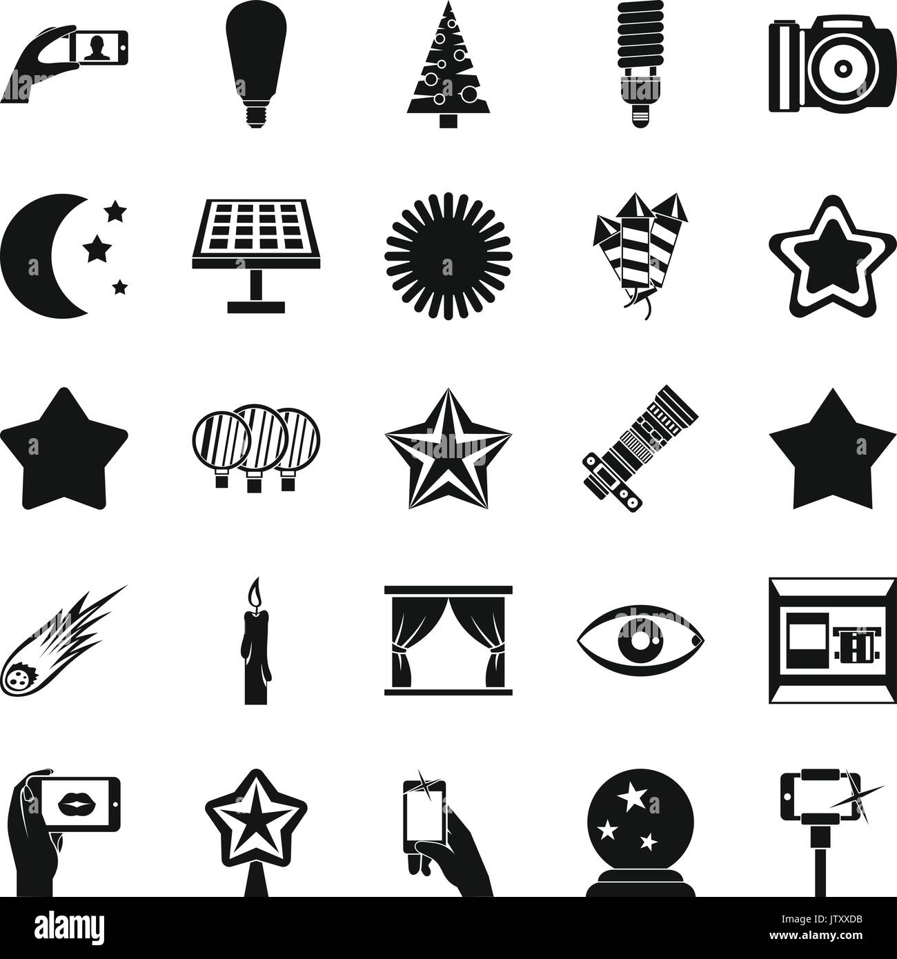 Spark icons set, simple style Stock Vector Image & Art - Alamy