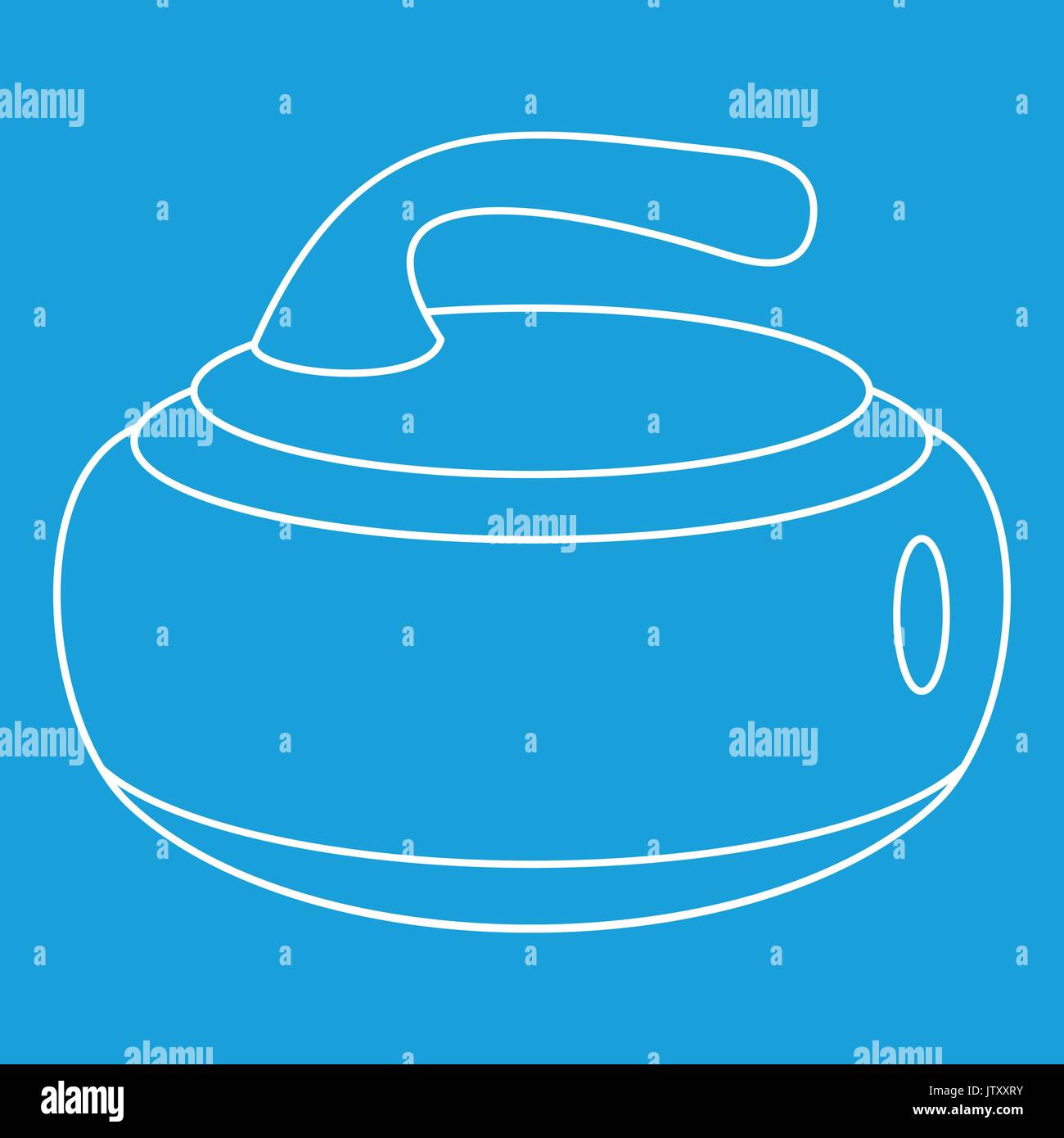 Stone for curling icon, outline style Stock Vector Image & Art - Alamy