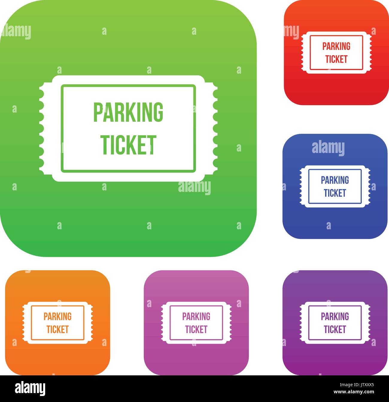 Parking ticket set collection Stock Vector Image & Art - Alamy
