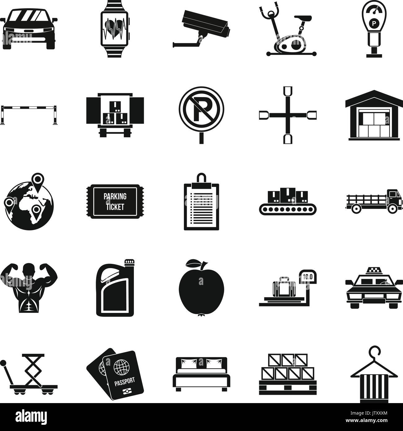 Porter icons set, simple style Stock Vector Image & Art - Alamy