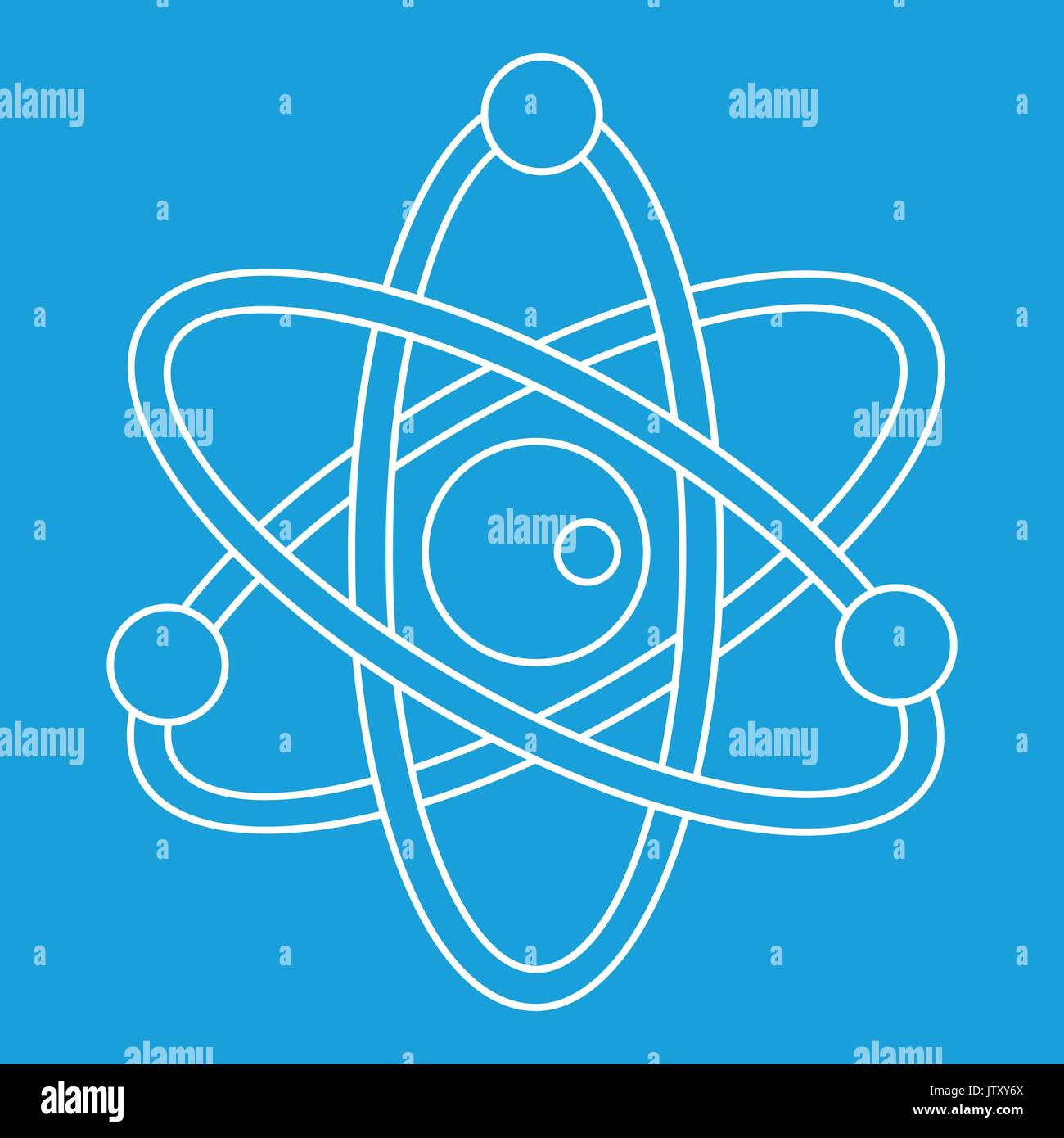 Model of atom icon, outline style Stock Vector Image & Art - Alamy