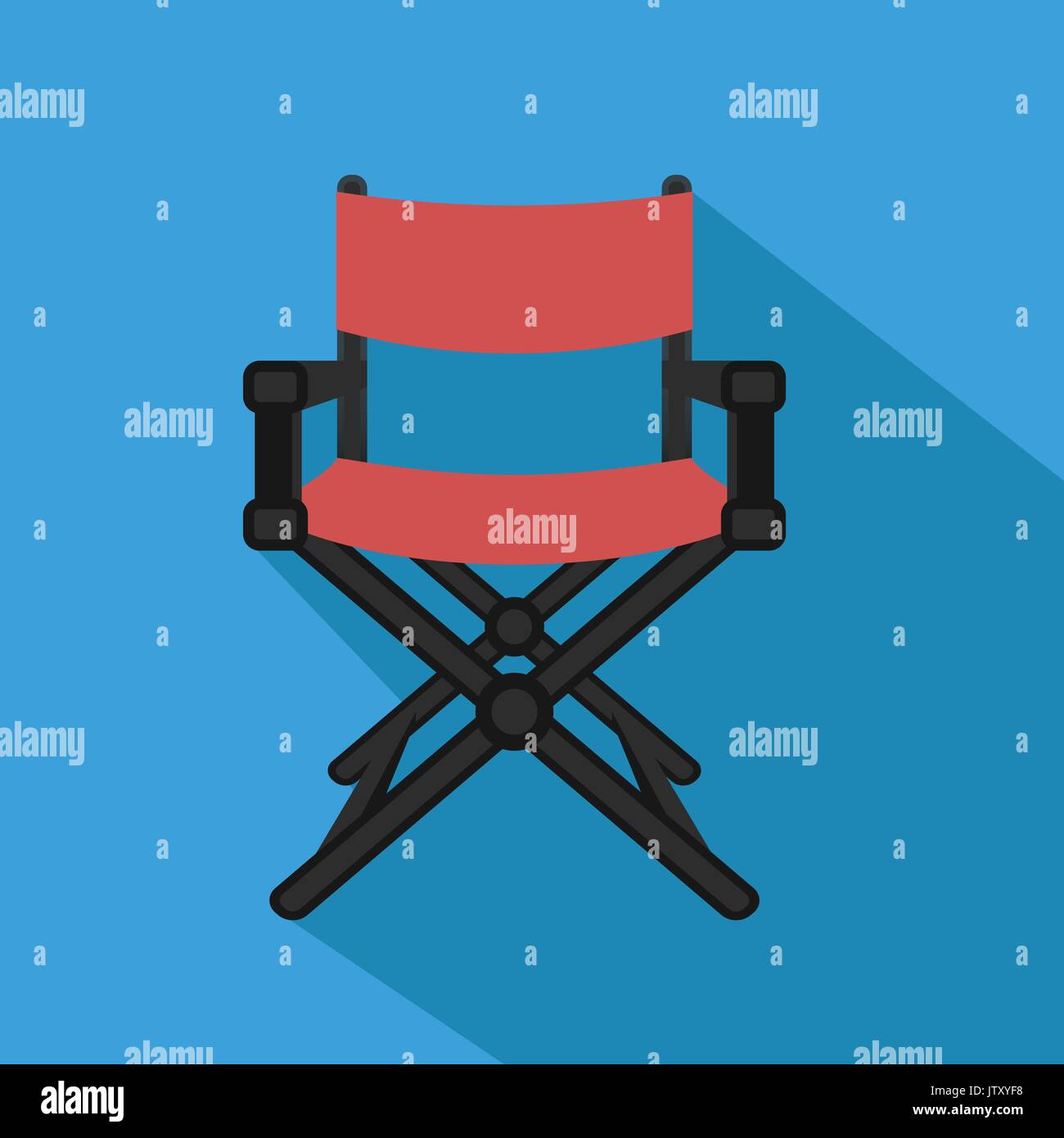 Film director chair. Flat design. Vector illustration Stock Vector ...