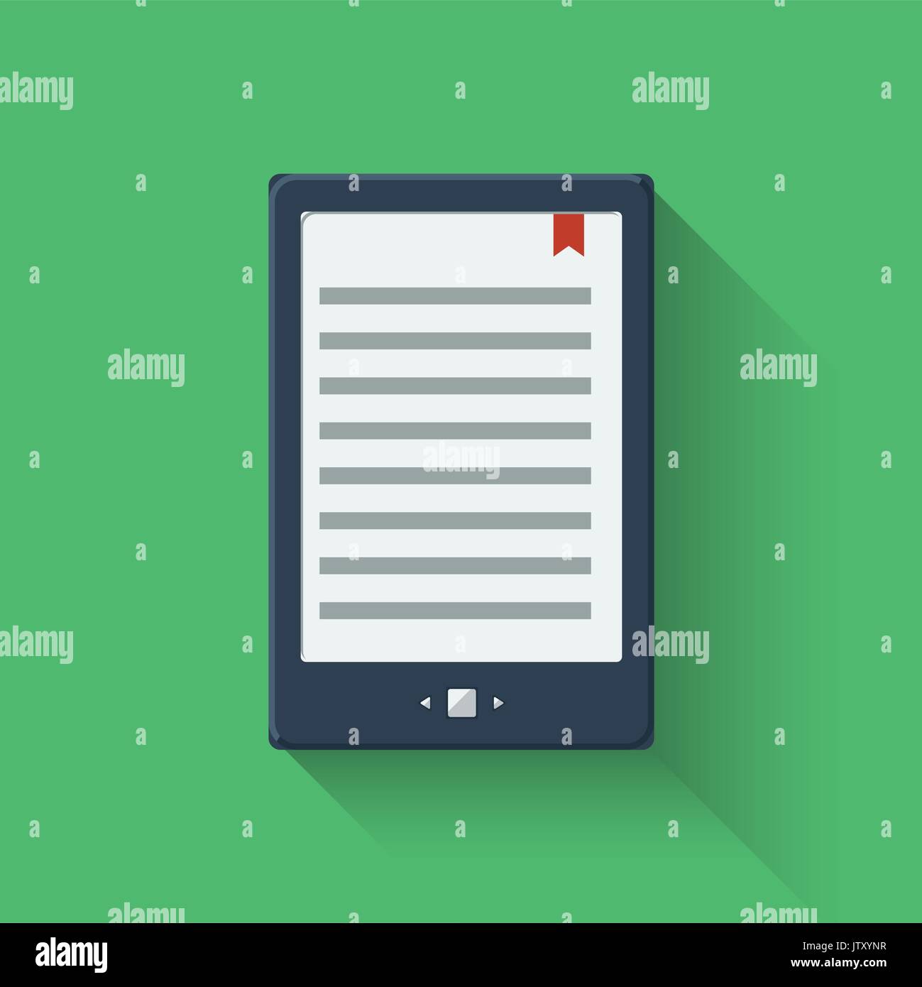Electronic book reader tablet. Flat design. Vector illustration Stock ...