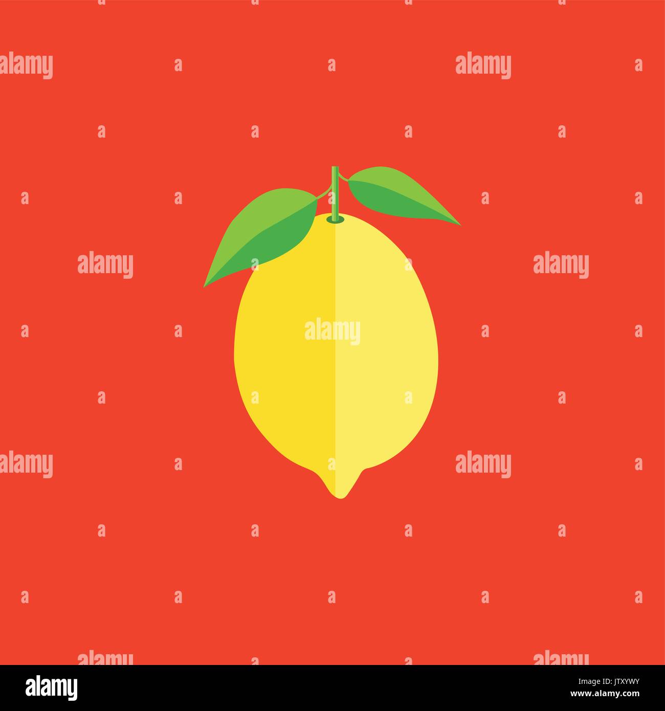 Lemon flat icon. Vector illustration Stock Vector Image & Art - Alamy