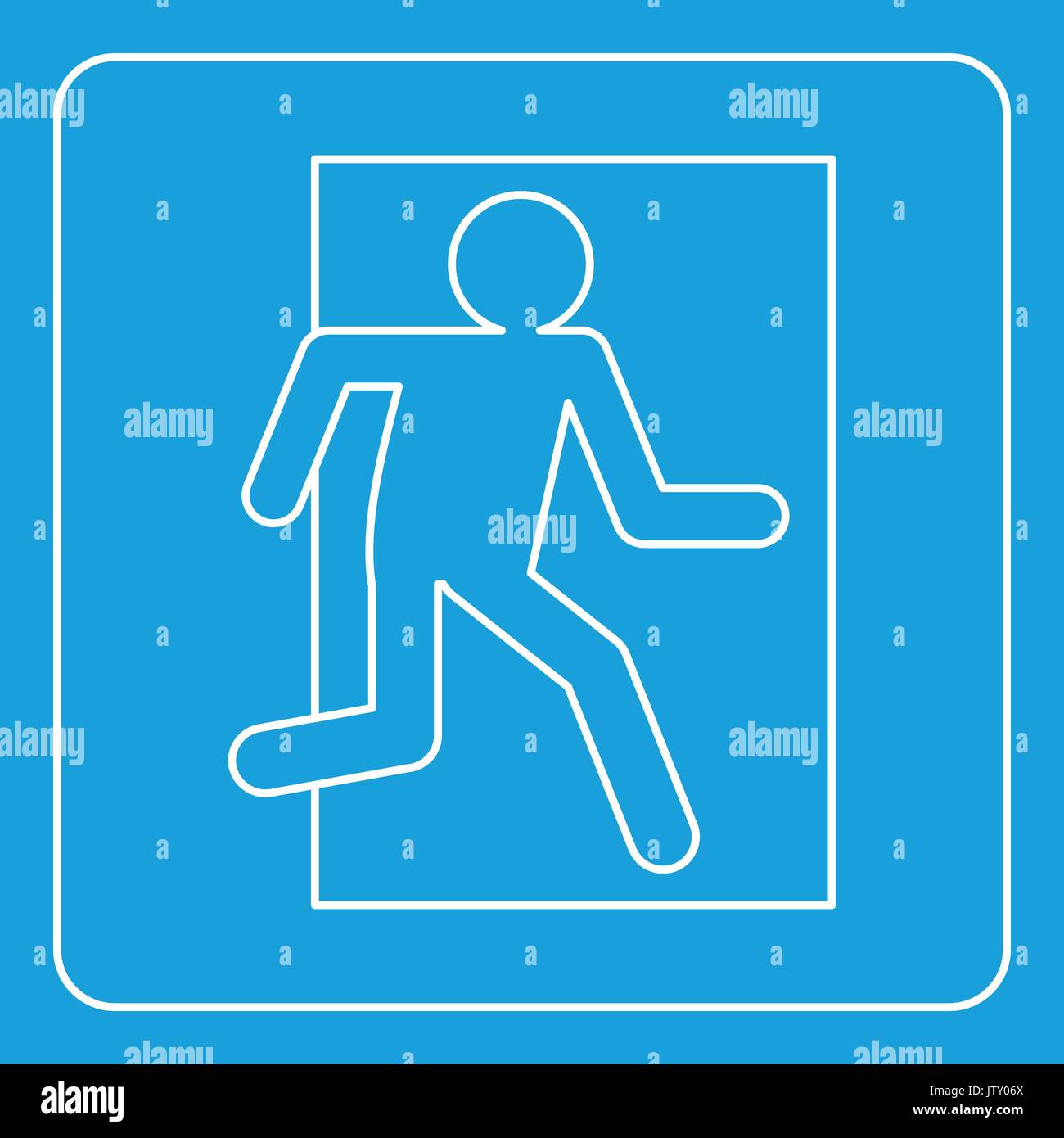 Green running man fire exit sign Stock Vector Images - Alamy
