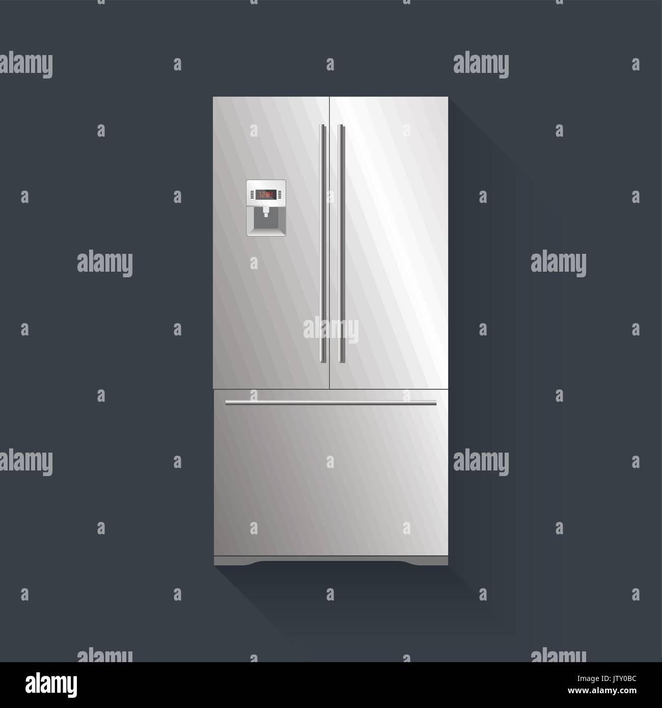 Modern fridge. Flat design. Vector illustration Stock Vector Image ...