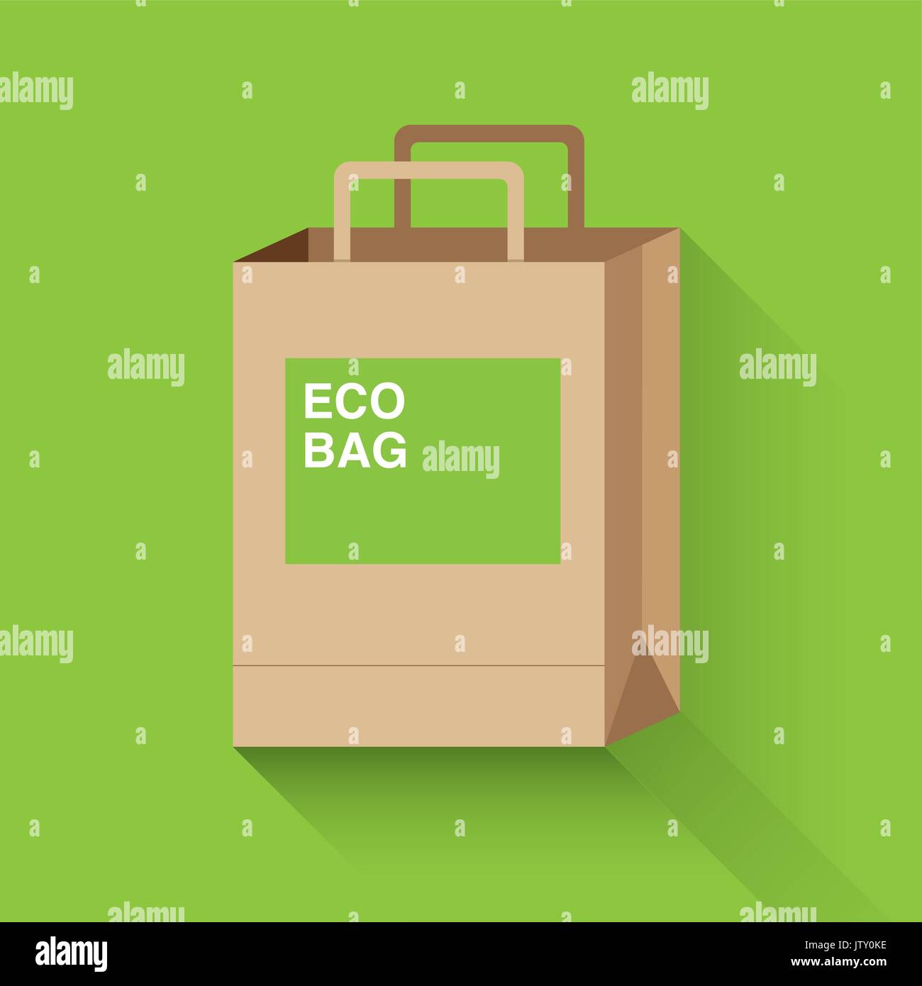 Paper bag. Flat icon. Vector illustration Stock Vector Image & Art - Alamy