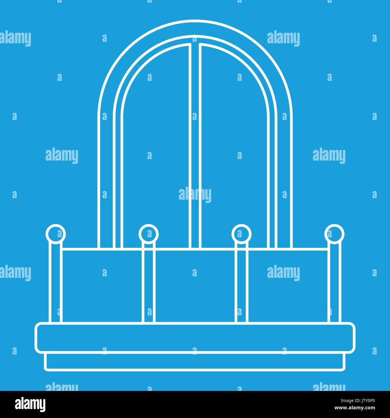 Arched window icon, outline style Stock Vector Image & Art - Alamy
