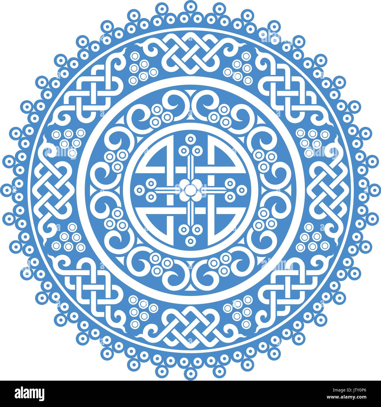 Mandala. Mongolian National ornament element for designers Stock Vector ...